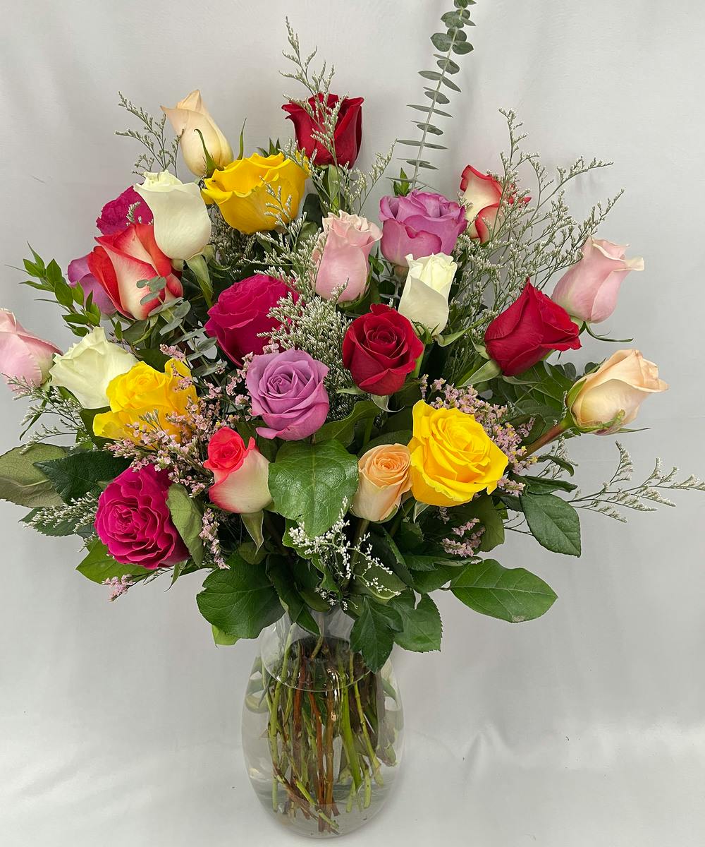 Colorful Rainbow Roses | Wayne (NJ) Same-Day Flower Delivery | Bosland ...